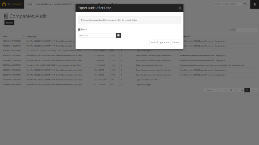 Feature Focus: Event logs - CAST Highlight