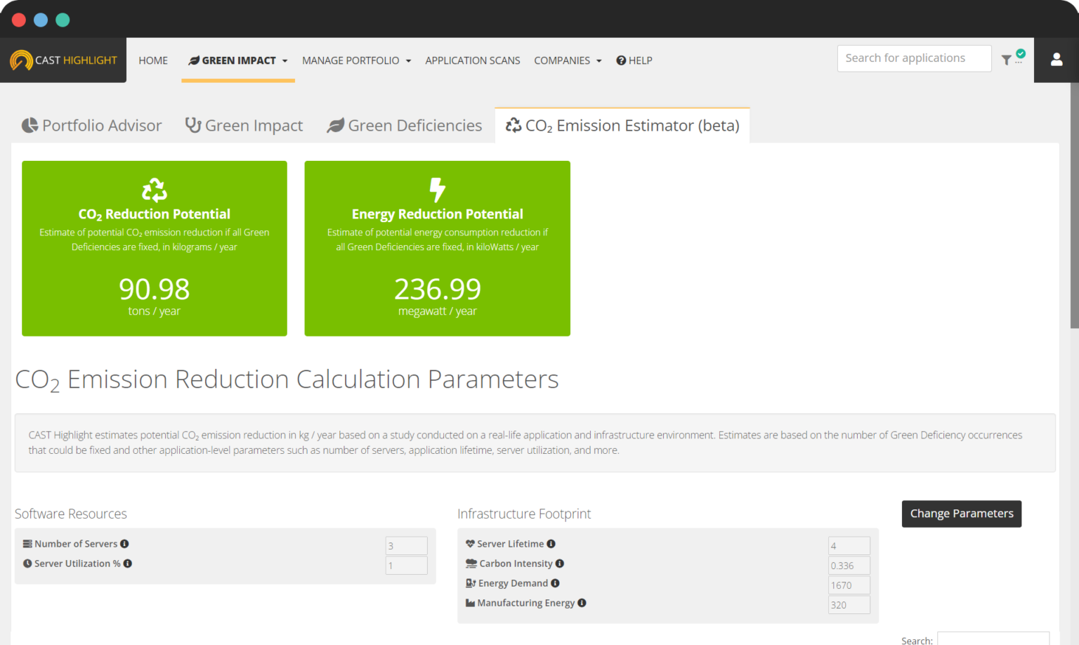 Feature Focus: Green Impact score calculation - CAST Highlight